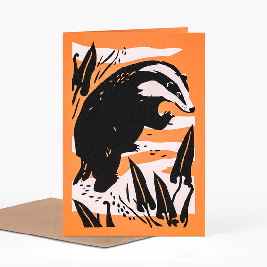 Badger Greeting Card by Pirrip Press - Soma Gallery