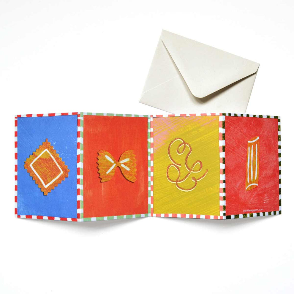 Pasta Concertina Card by Mortlake Papers - Soma Gallery