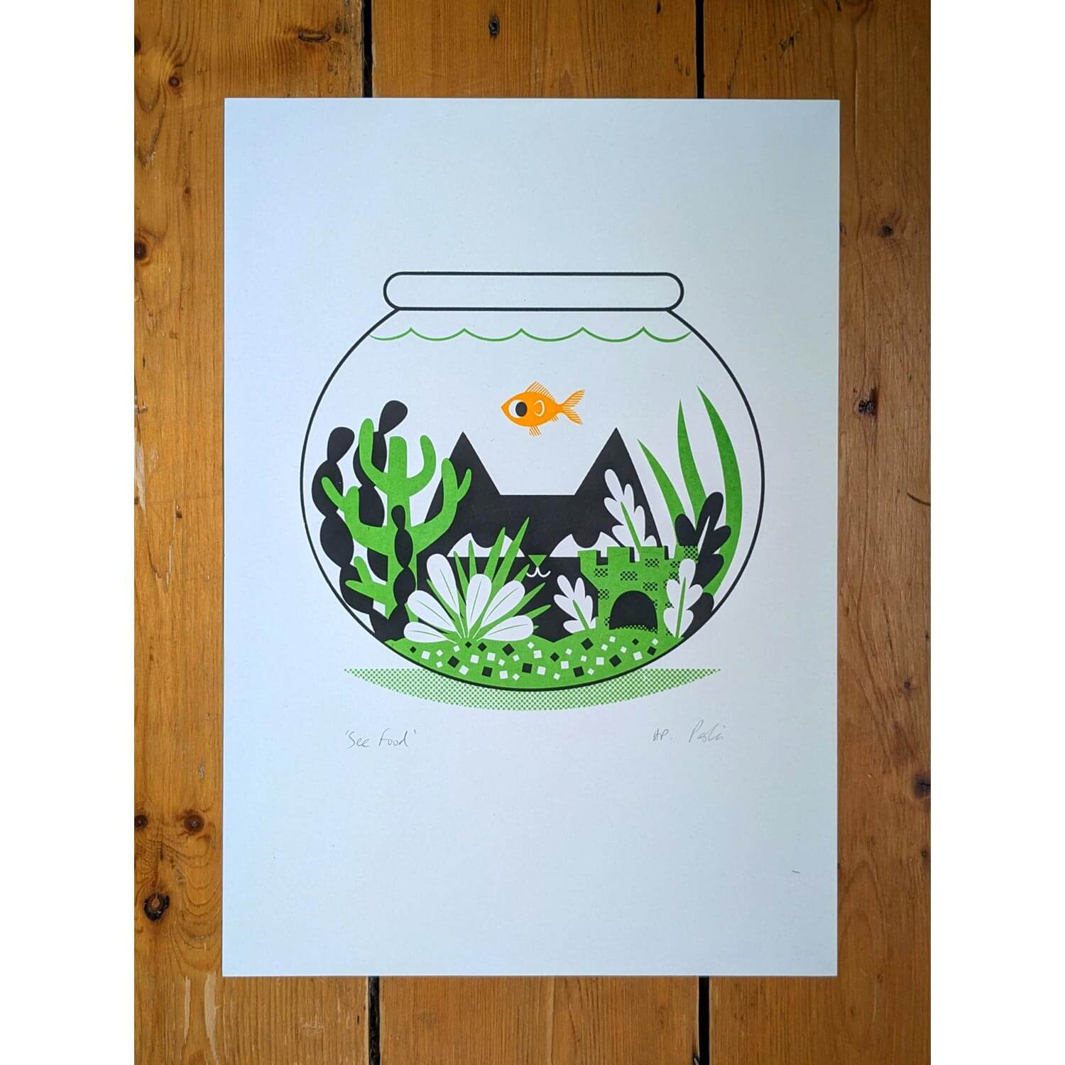 'See Food' Original Art Screen Print by Peski Studio - Soma Gallery