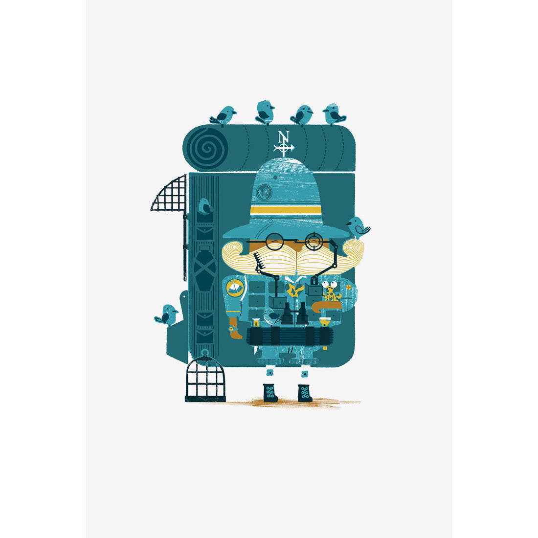 'The Wanderer' limited edition screen print by Graham Carter - Soma Gallery